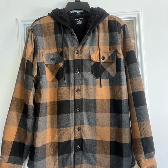 Distortion | Jackets & Coats | Mens Distortion Hooded Lined Flannel ...